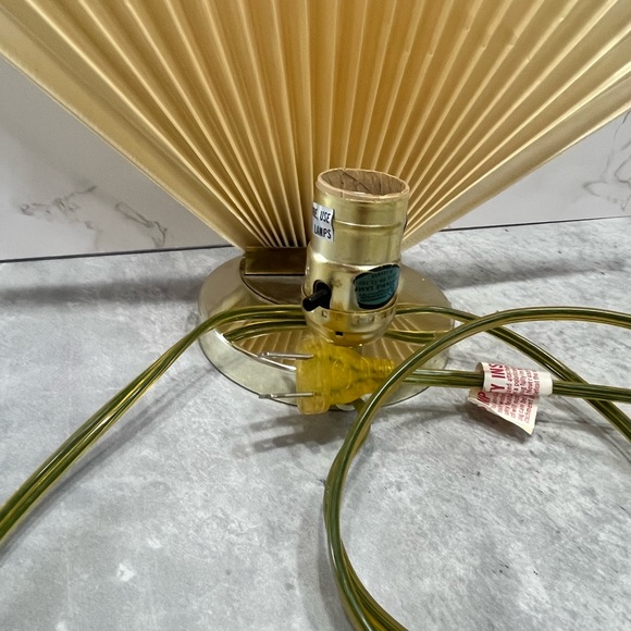 Accents | Vintage Accordion Fan Table Lamp Mcm Mid Century Modern Brass ...